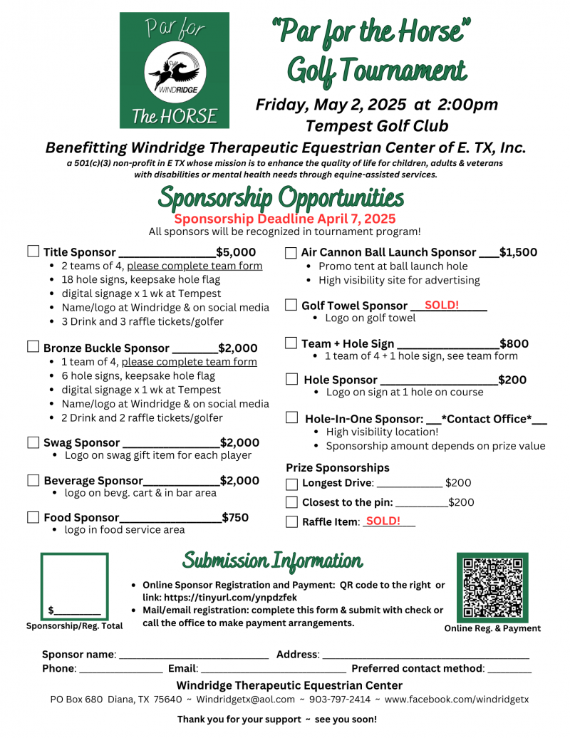 Par for the Horse – Windridge Texas